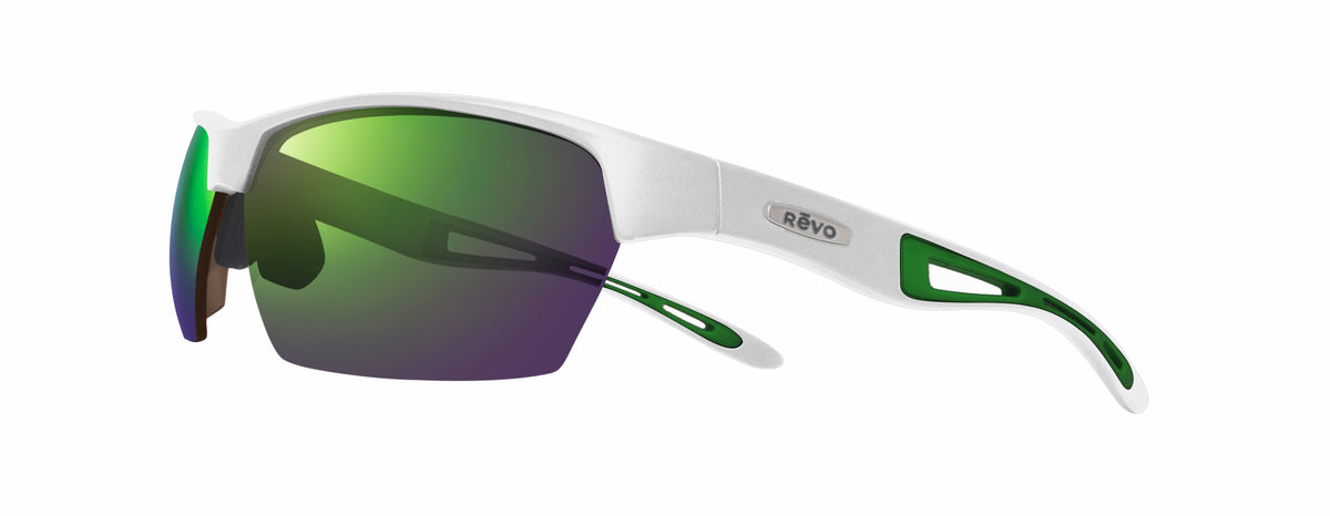 Revo Jett Matte White Evergreen – Blue Star Eyewear